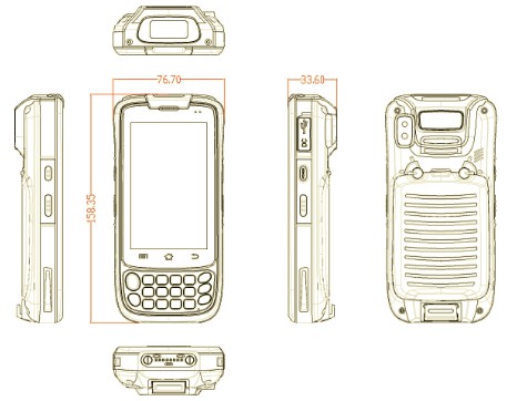 Mid Range Handheld RFID Reader HF PDA For Warehouse Management Android ...