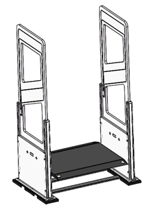 Integrated Library RFID Gate System 13.56MHz With Multiple Aisles ...