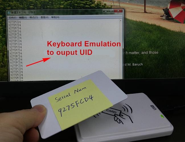 Multiple Protocols USB Desktop RFID Reader Writer Keyboard Emulation Output UID