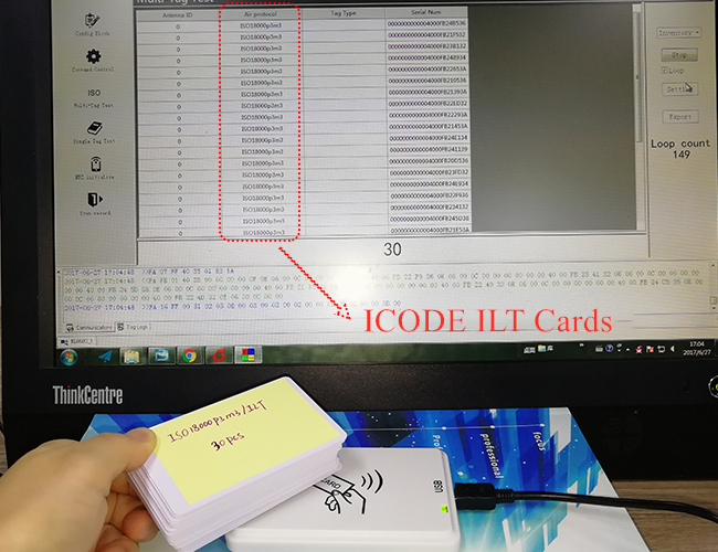 Reading Multiple ICODE ILT Tags USB RFID Card Reader