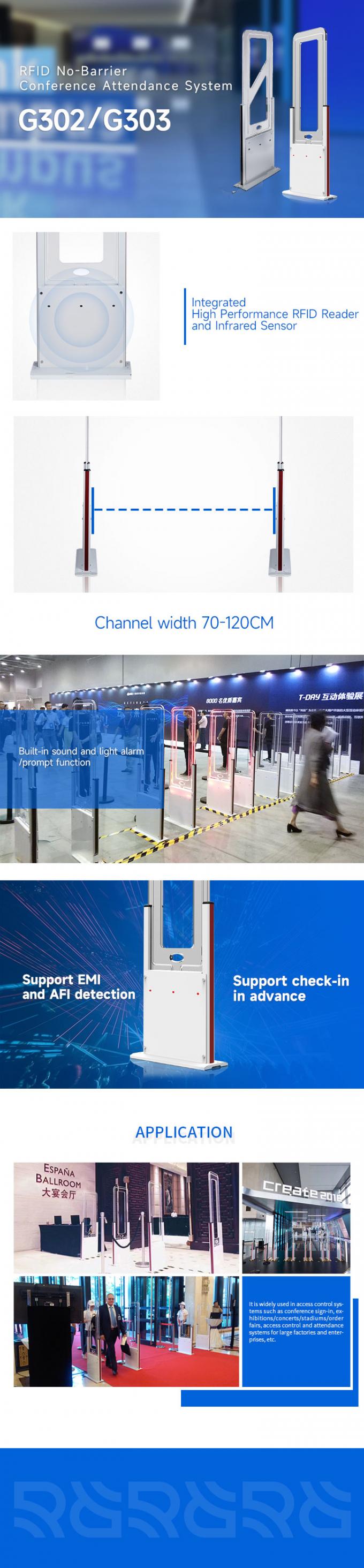HF No - Barrier Personnel Access Control RFID System With Infrared Counter